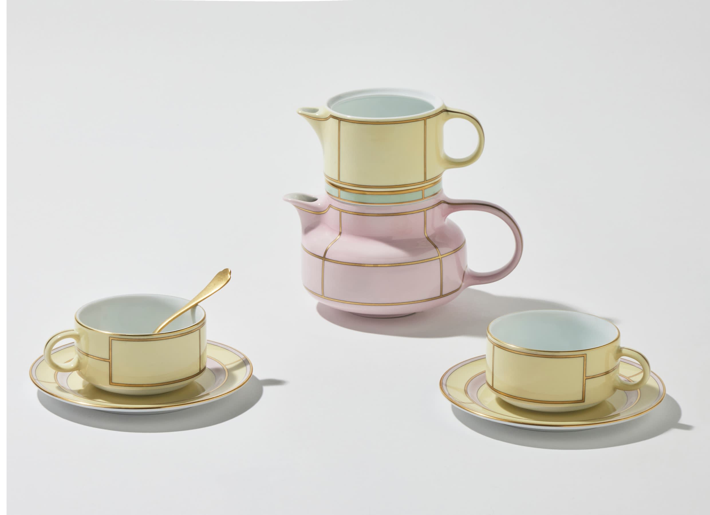 Yellow Tea Set for 2 | Diva | GINORI 1735