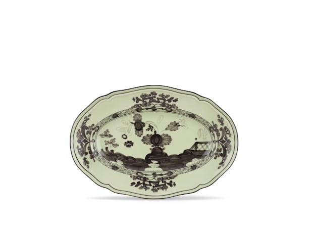 Ravier vert baryum en porcelaine | GINORI 1735