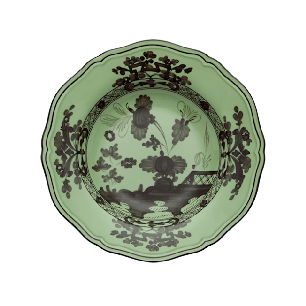 Barium-green porcelain soup plates | GINORI 1735