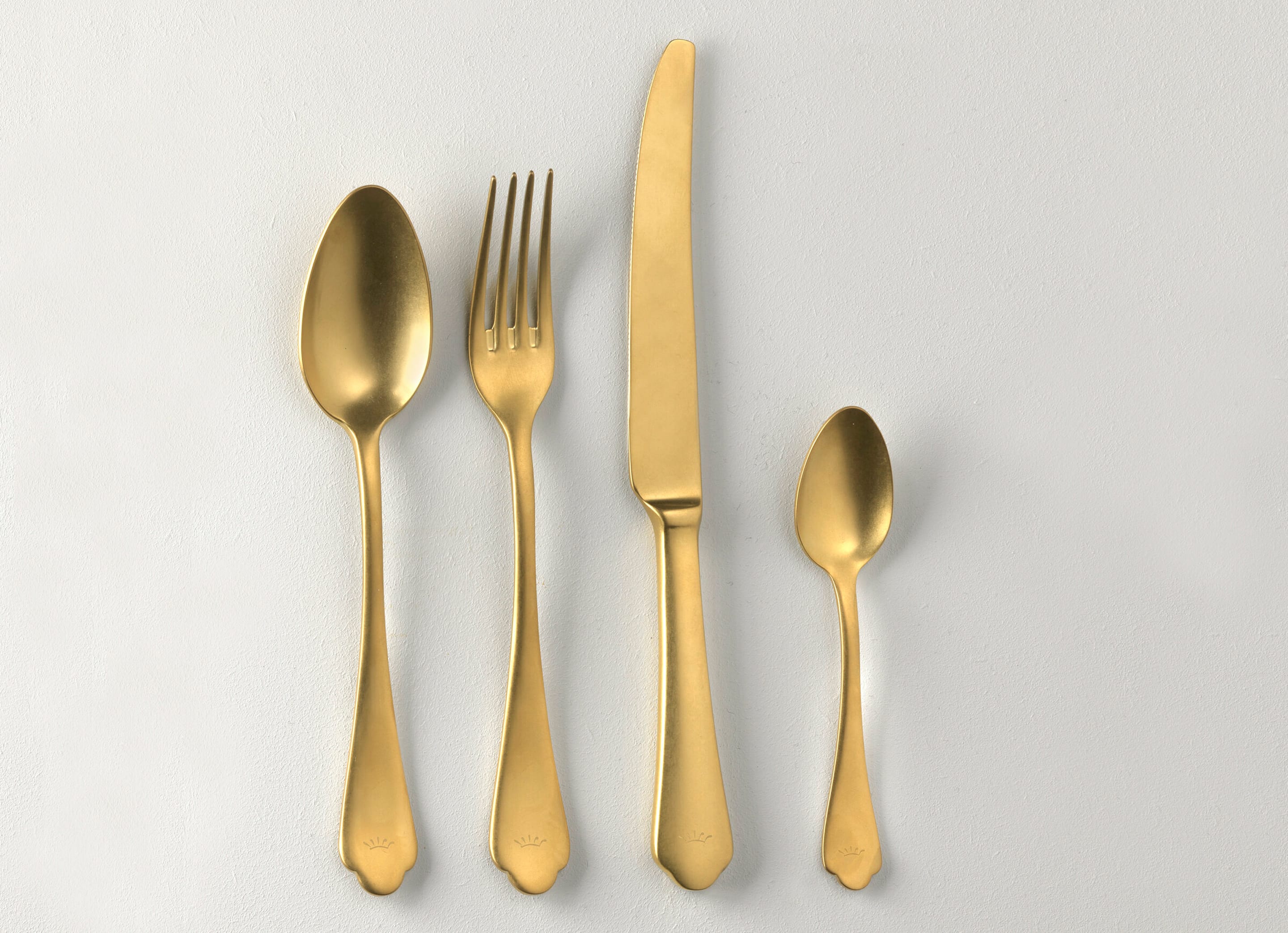 Set Posate da 24 Pezzi in Oro Vintage | Flora | GINORI 1735