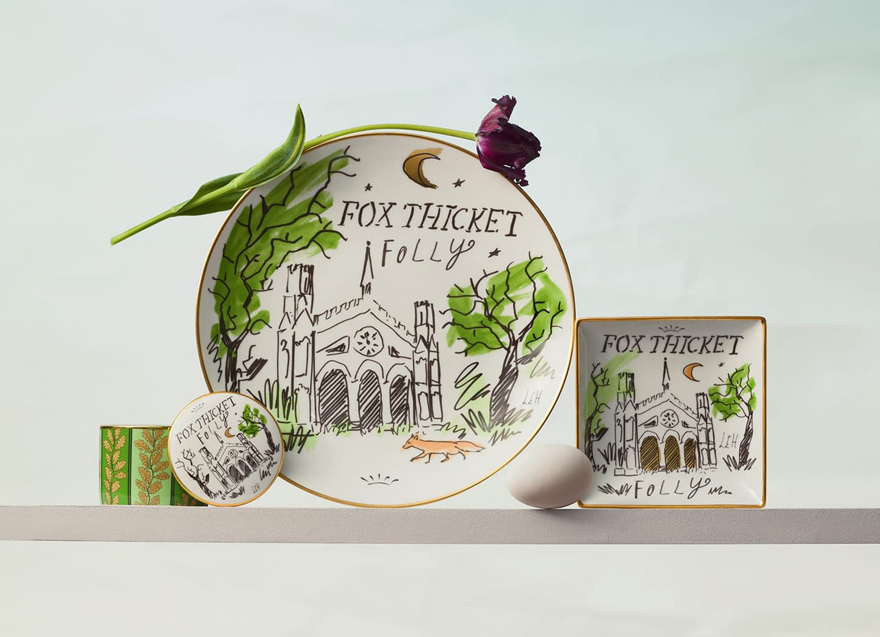 Designer plate Fox Thicket Folly | GINORI 1735