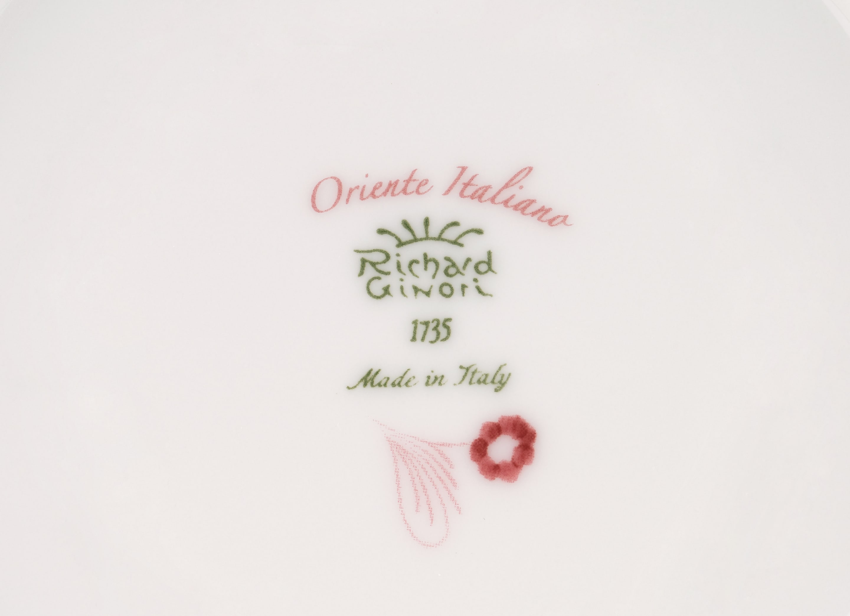 Vermilion-pink porcelain sugar bowl | GINORI 1735