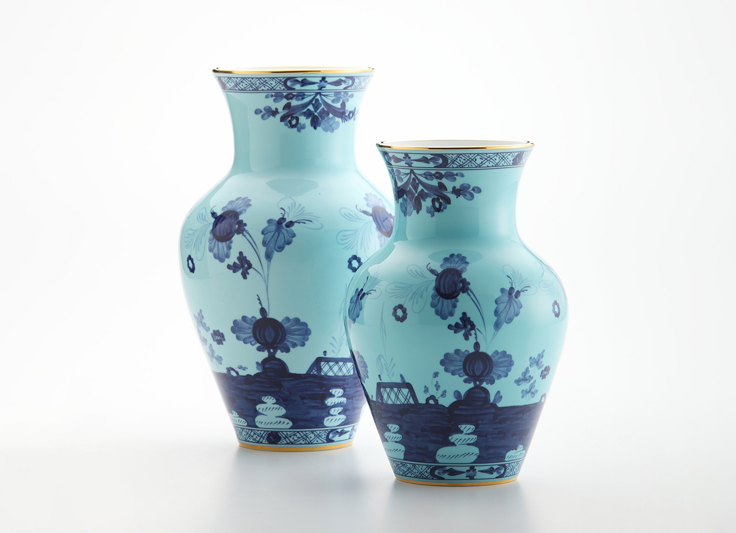 Vase Ming bleu iris en porcelaine | GINORI 1735