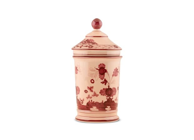 Vermilion-pink porcelain vase | GINORI 1735