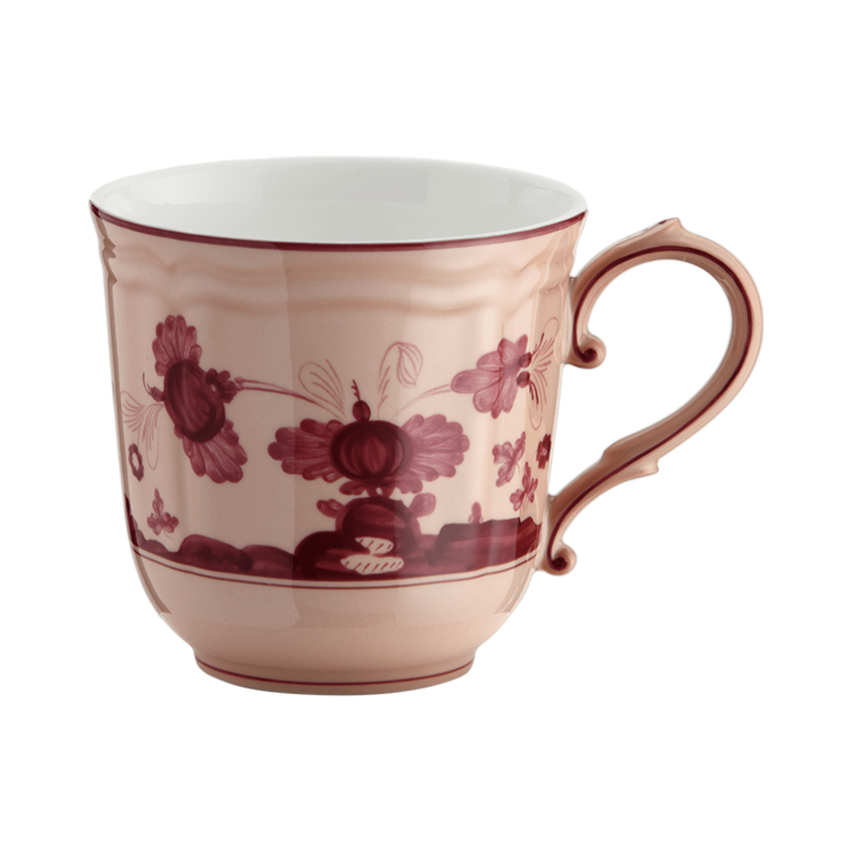 Vermilion pink mug in porcelain | GINORI 1735