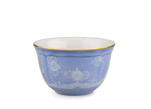 Periwinkle-blue porcelain rice bowl | GINORI 1735