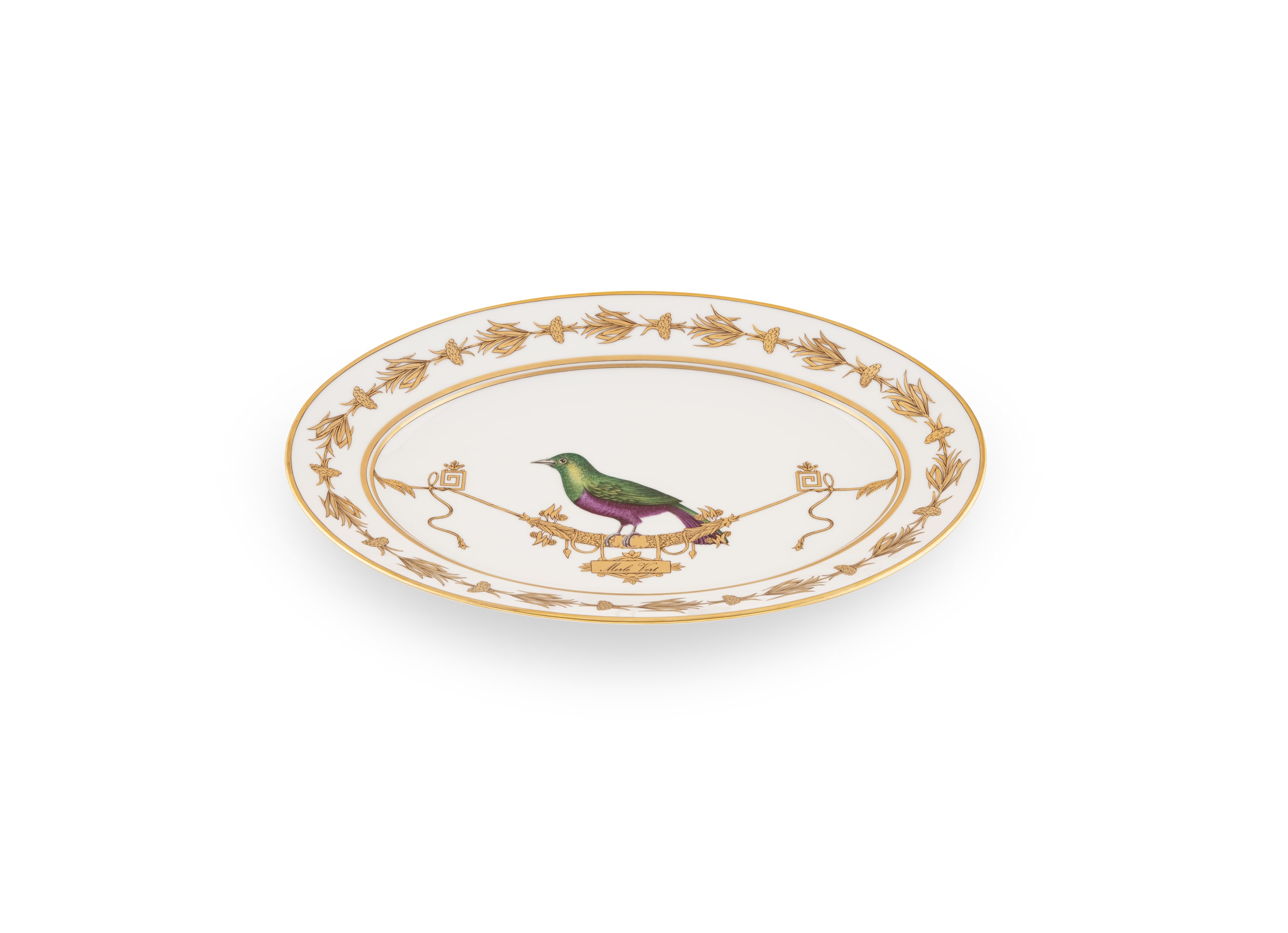 Merle Vert Oval Platter | Voliere | GINORI 1735