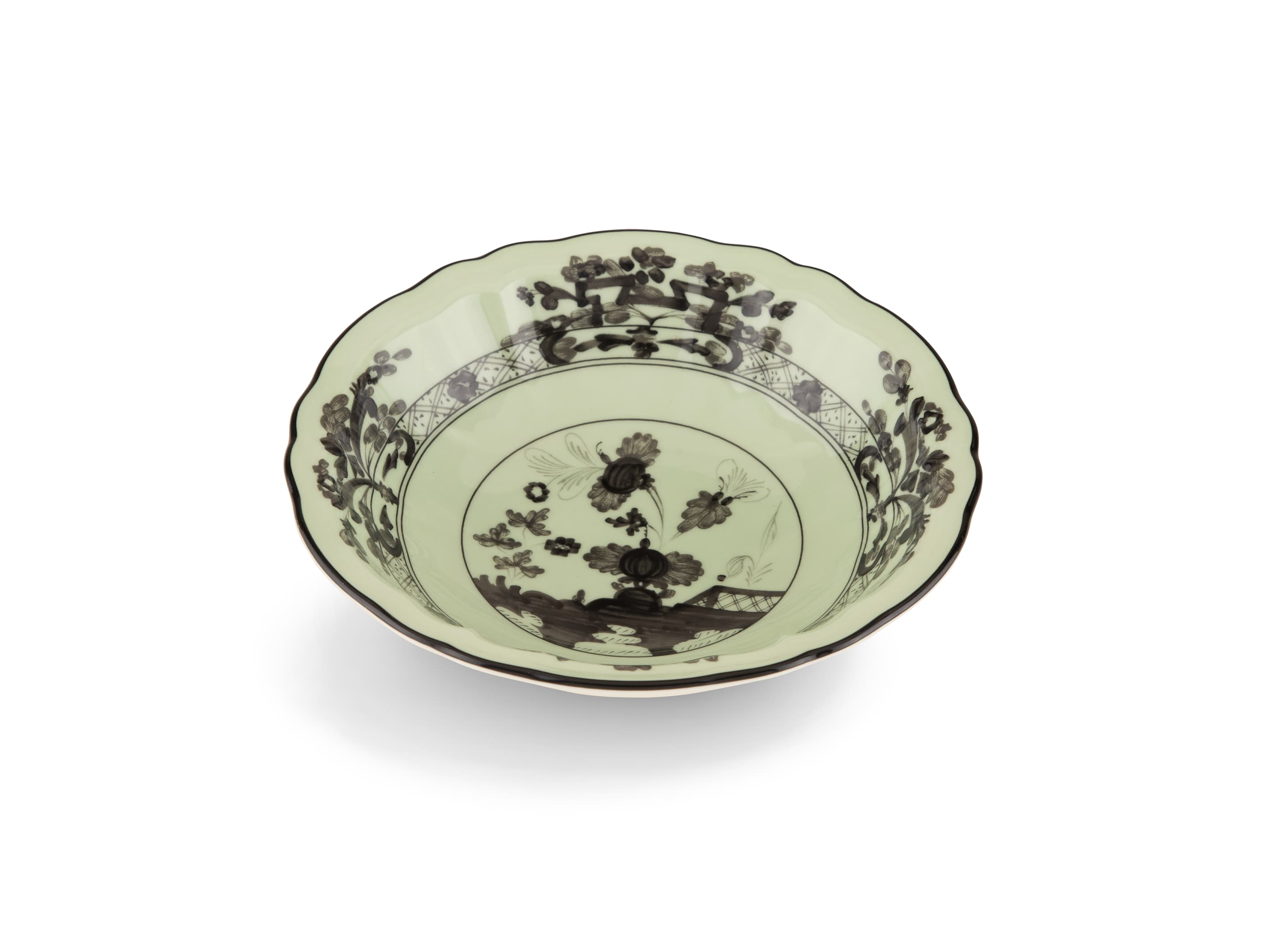 Set of two barium-green porcelain small bowls | GINORI 1735