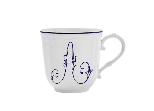 monogram letter mug