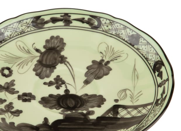 Barium-green porcelain coffee saucer | GINORI 1735