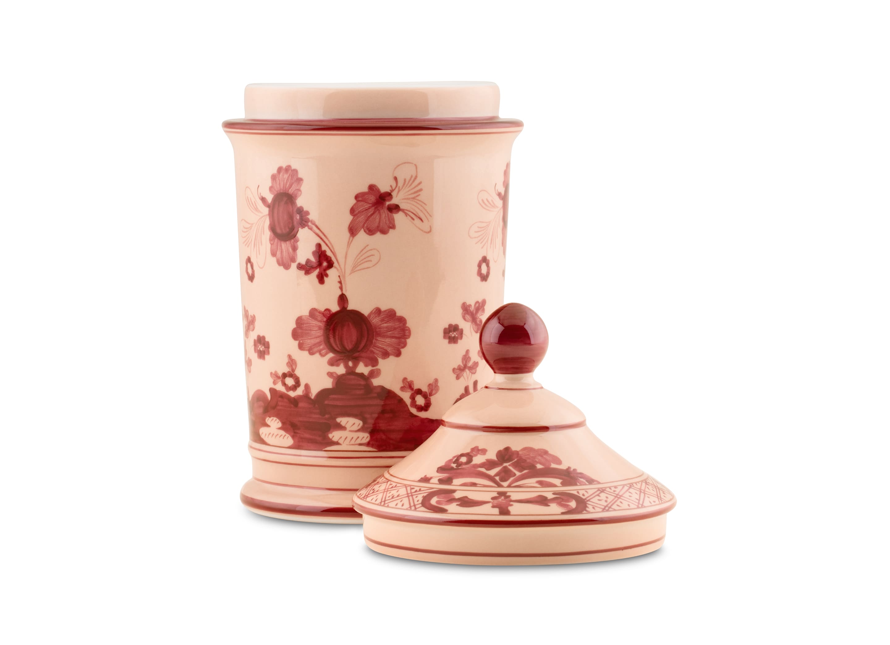 Vermilion-pink porcelain vase | GINORI 1735