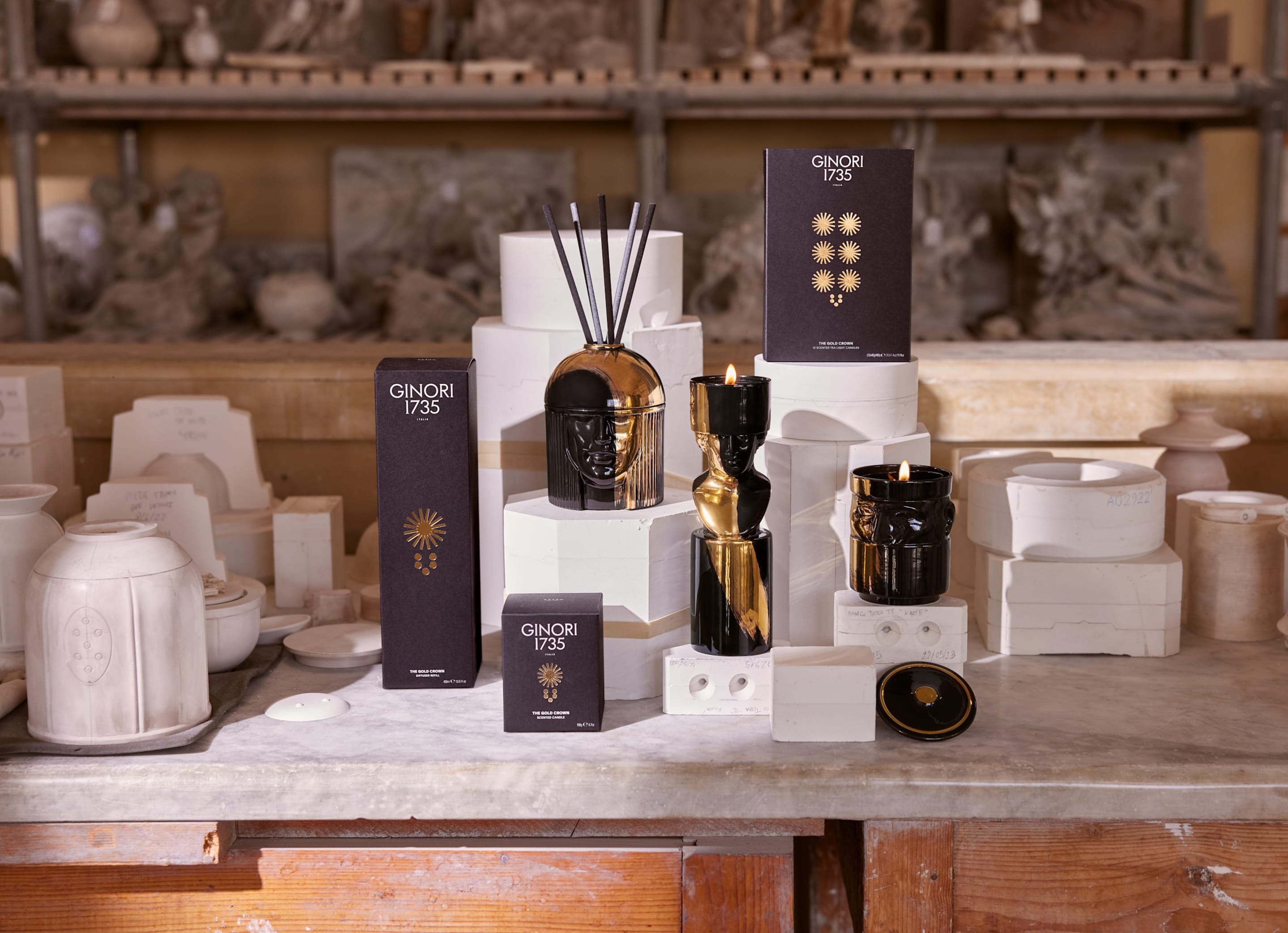 Room Diffuser The Gold Crown | LCDC Gold | Ginori 1735
