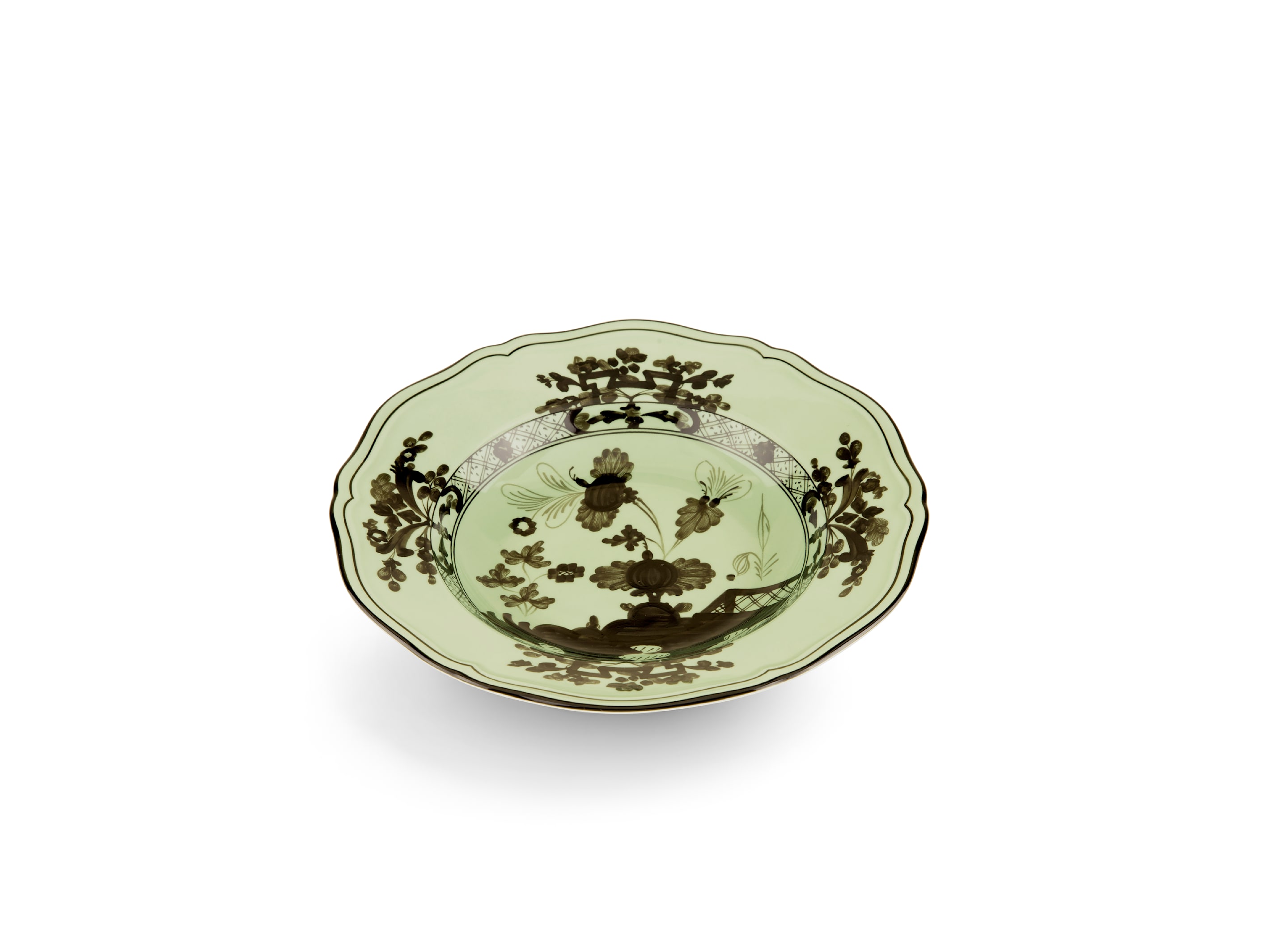 Barium-green porcelain soup plates | GINORI 1735